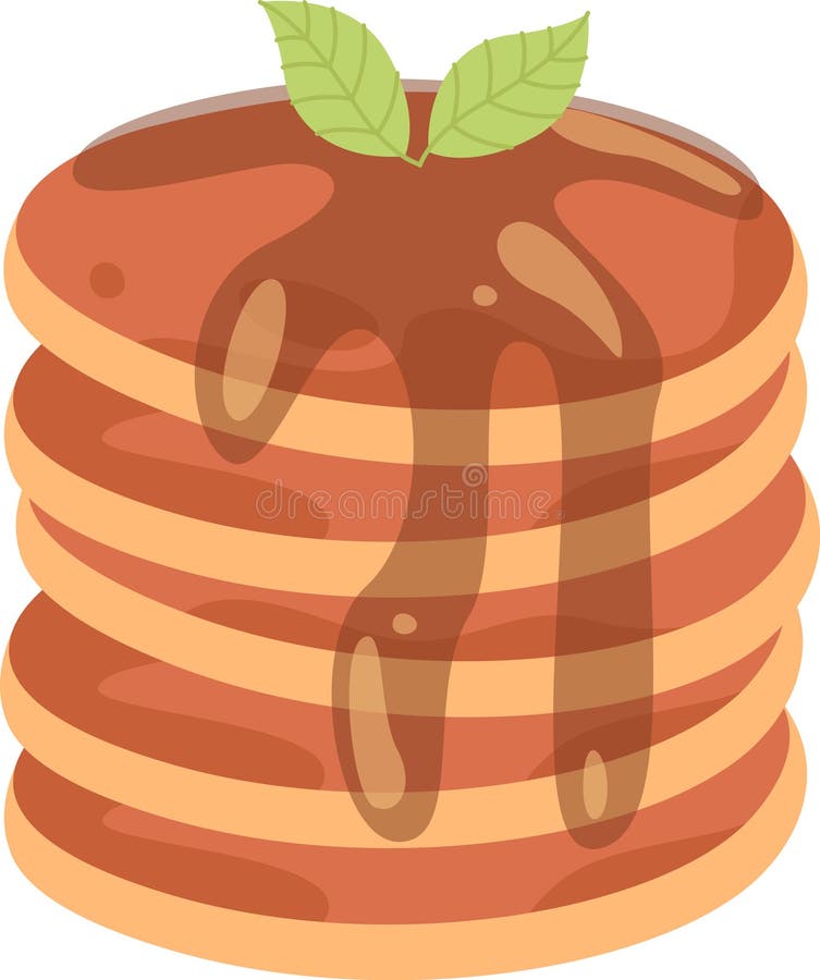 Pancakes with Maple Syrup stock vector. Illustration of syrup - 297876789
