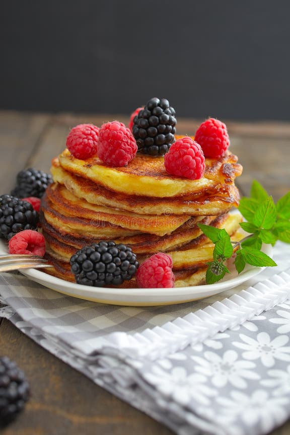 Pancakes stock image. Image of hotcakes, raspberry, snack - 33572669