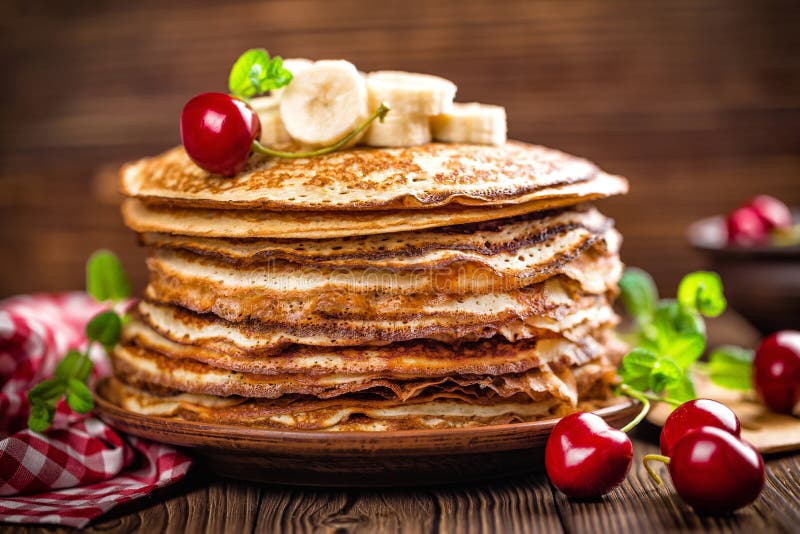 Pancakes stock photo. Image of berries, golden, butter - 84548810