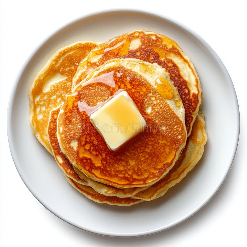 Pancakes Topped with Maple Syrup, Isolated on a Transparent Backdrop ...