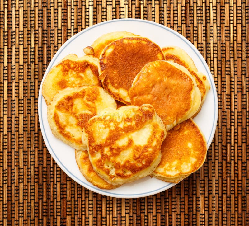 Pancakes on the White Plate Stock Image - Image of closeup, lunch: 87260359