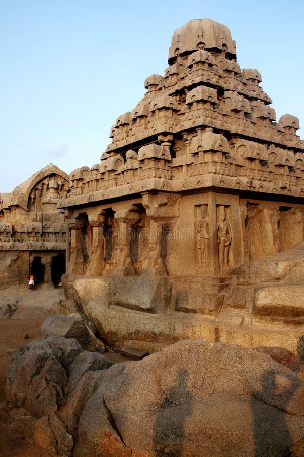 Pancha Ratha Tempel, Mamallapuram Indien Stockfoto - Bild von indien ...