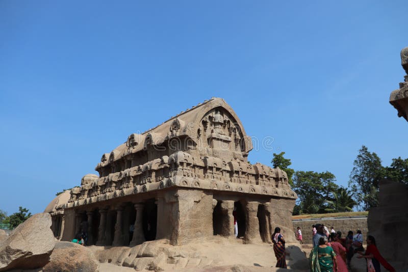 Pancha Rathas at Mahabalipuram in Tamil Nadu, India Editorial Photo ...