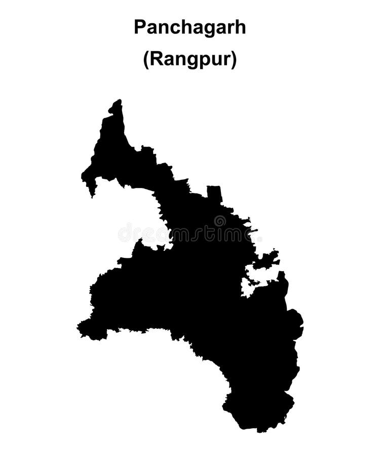 Panchagarh outline map stock illustration. Illustration of territory ...