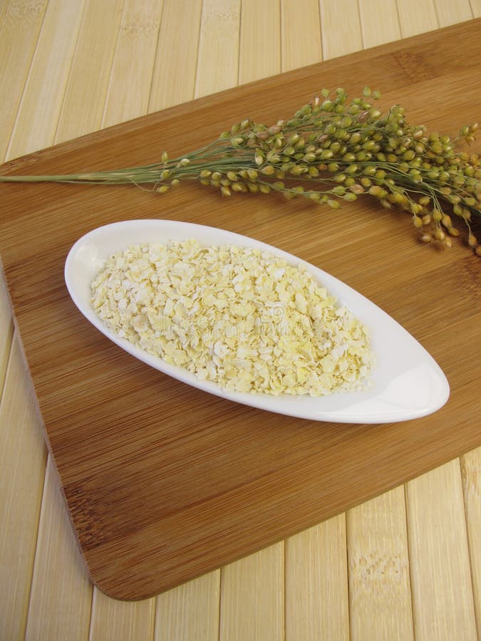 Panicle Millet, Millet Grains and Rolled Millet Stock Image - Image of ...