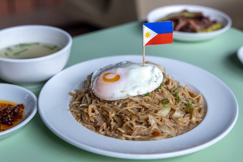 Pancit - a Popular Noodle Dish in the Philippines Stock Photo - Image ...