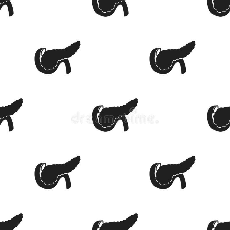 Pancreas Icon in Black Style Isolated on White Background. Organs ...