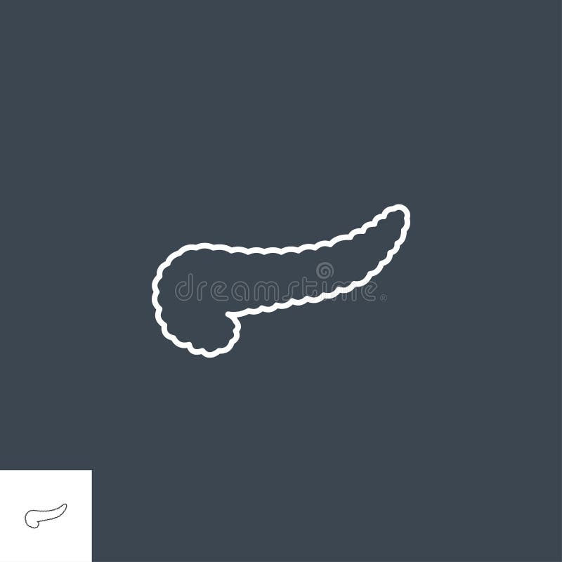 Pancreas Vector Line Icons stock vector. Illustration of body - 201564284