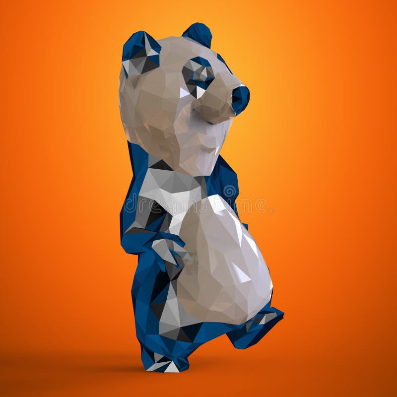 Panda stock illustration. Illustration of bear, triangle - 67889957