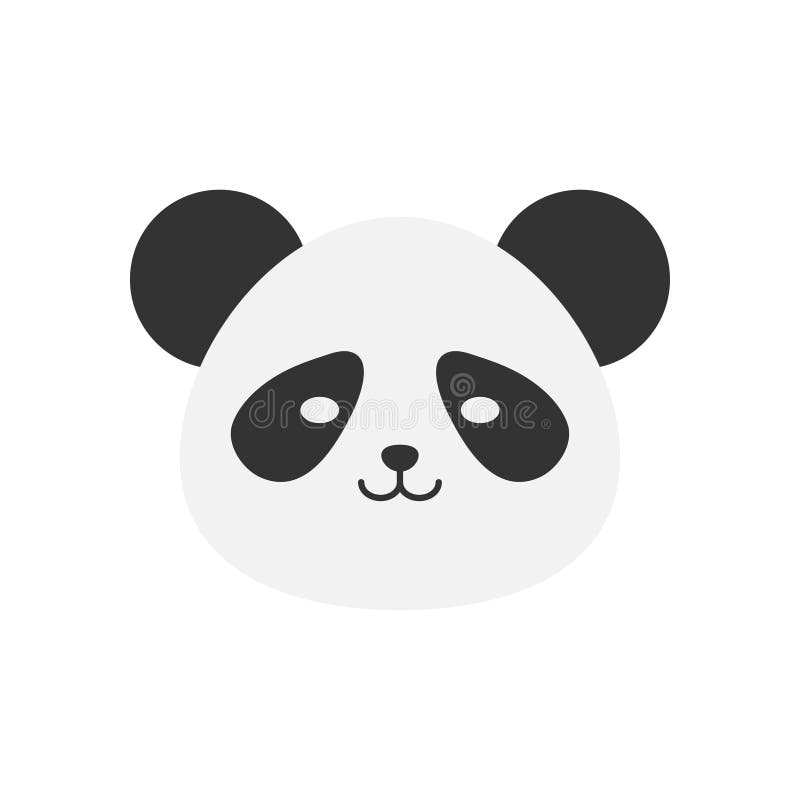 Panda Animal Head Clip Art Illustration Icon Design Template Vector ...