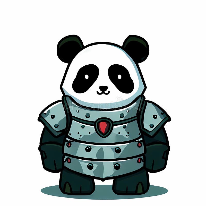 Panda Armored , Generate by Ai. Stock Illustration - Illustration of ...