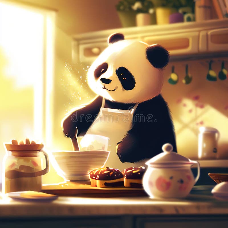 Panda Kitchen Stock Illustrations – 215 Panda Kitchen Stock ...