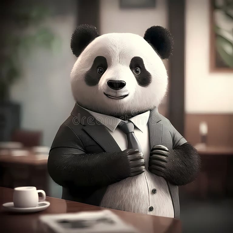 Panda Bear with a Box Panda Bear with a Cup Panda Bear with Bamboo ...