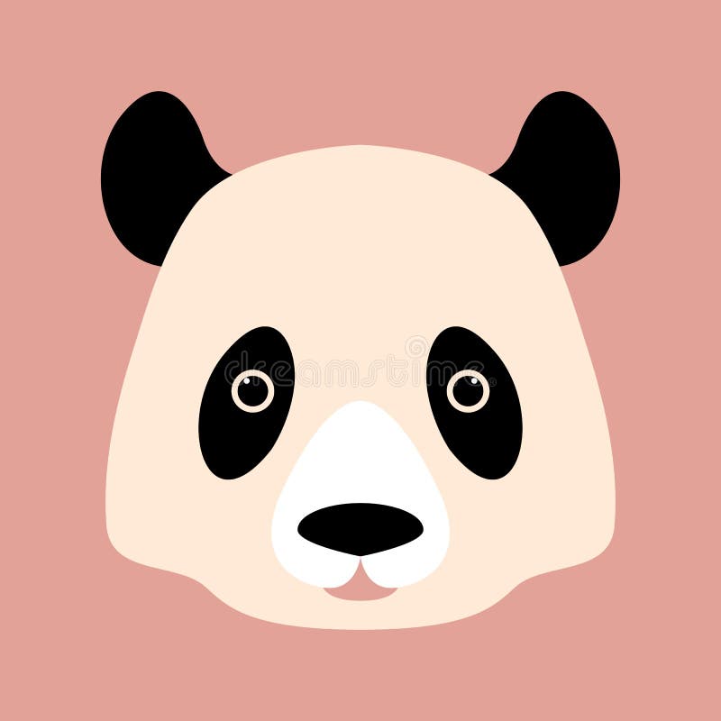 Panda Bear Face , Vector Illustration ,flat Style Stock Vector ...