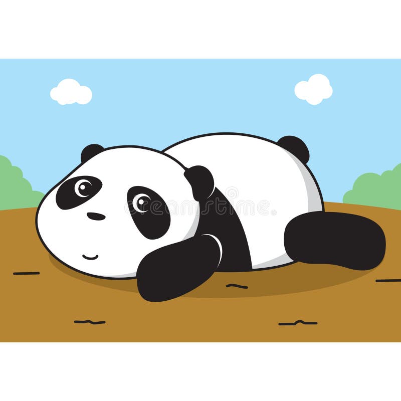Panda Laying Stock Illustrations – 107 Panda Laying Stock Illustrations ...