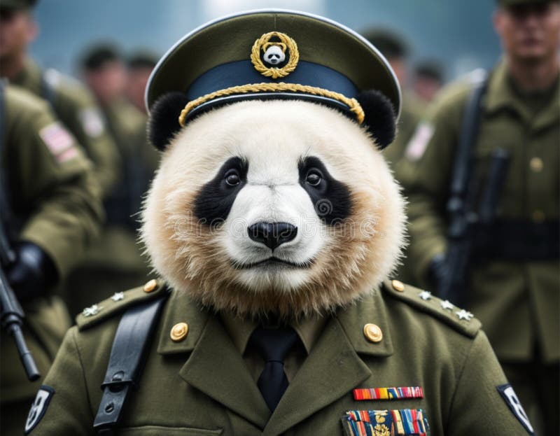 Panda Bear Military Security Defense Power Stock Illustration ...