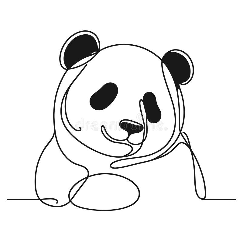 A Panda Bear is Sitting on the Ground with Its Head Resting on Its Paws ...