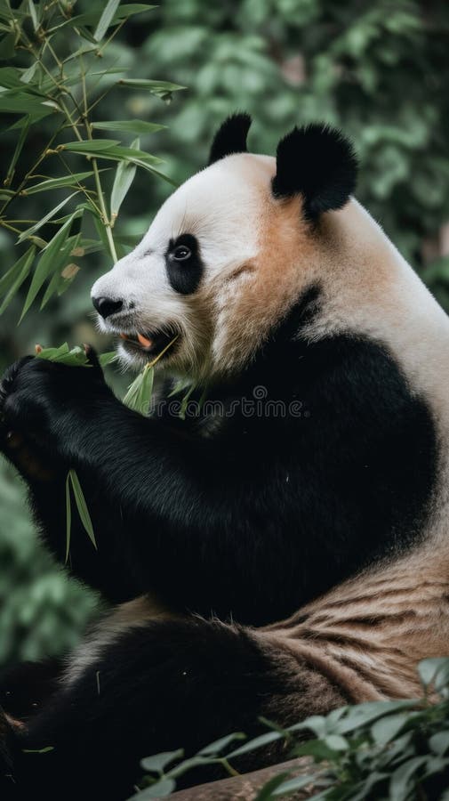 A Red Panda Sitting on Top of a Tree Branch. Generative AI Image. Stock ...