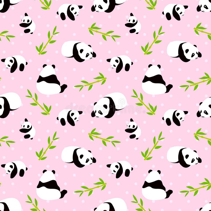 Panda Bear Vector Background. Stock Vector - Illustration of nice ...