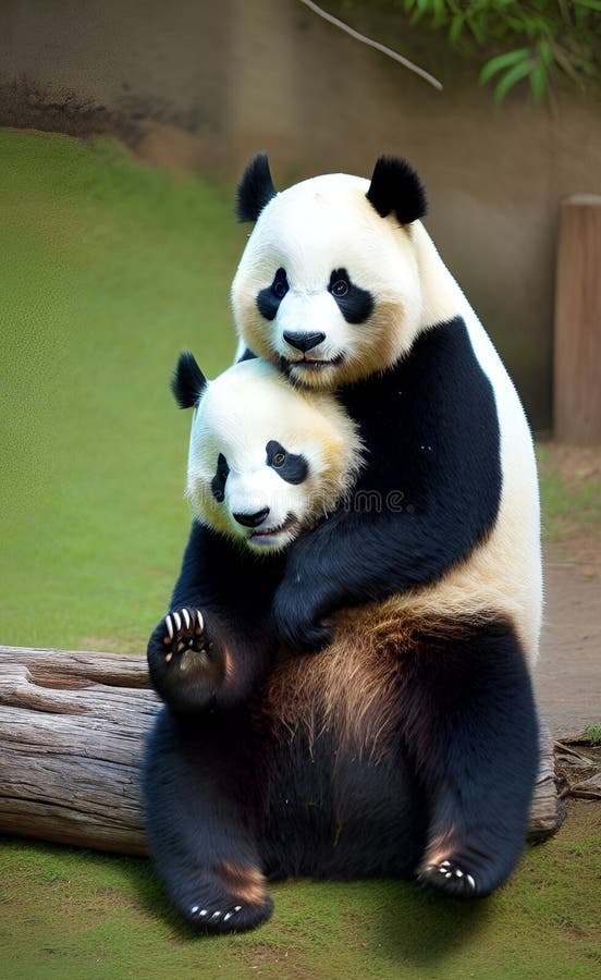 Panda Bears Illustration Artificial Intelligence Artwork Stock ...