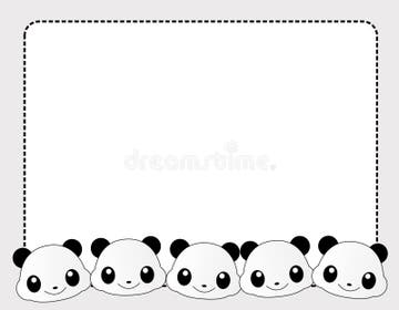 Panda border stock illustration. Illustration of border - 22690502