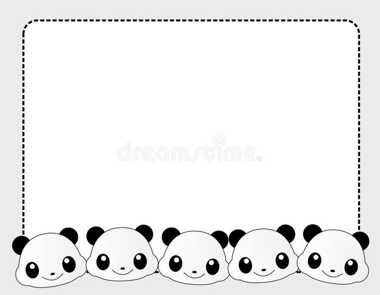 Panda border stock illustration. Illustration of border - 22690502