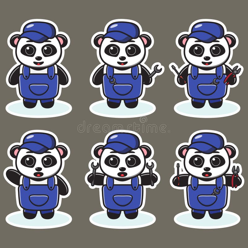Panda Mechanic Stock Illustrations – 31 Panda Mechanic Stock ...