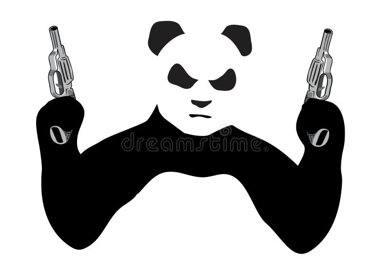 Panda Pandillero. Oso Fresco Banda De Bandidos. Swag Gangsta. Animal ...