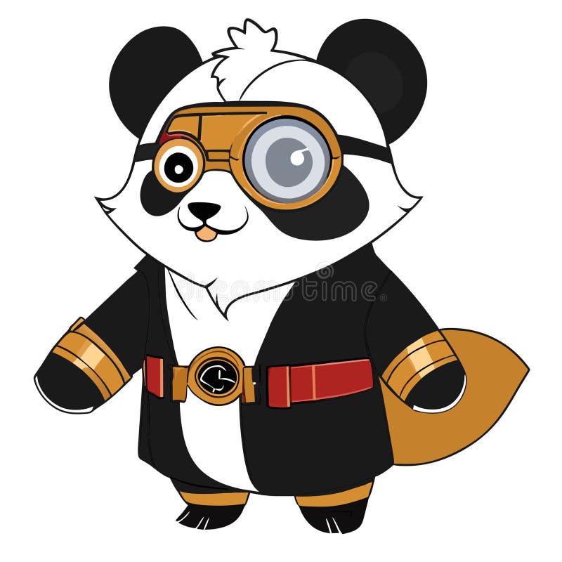 Panda Pilot in a Panda Costume Flying on a Retro Airplane AI Generated ...