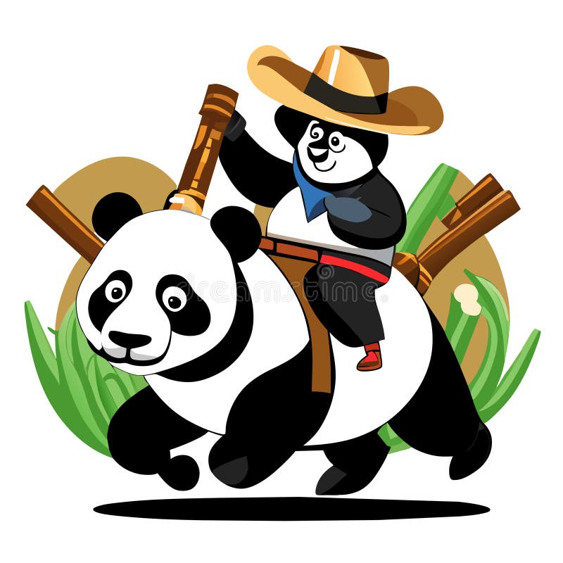 Panda Cowboy Stock Illustrations – 70 Panda Cowboy Stock Illustrations ...