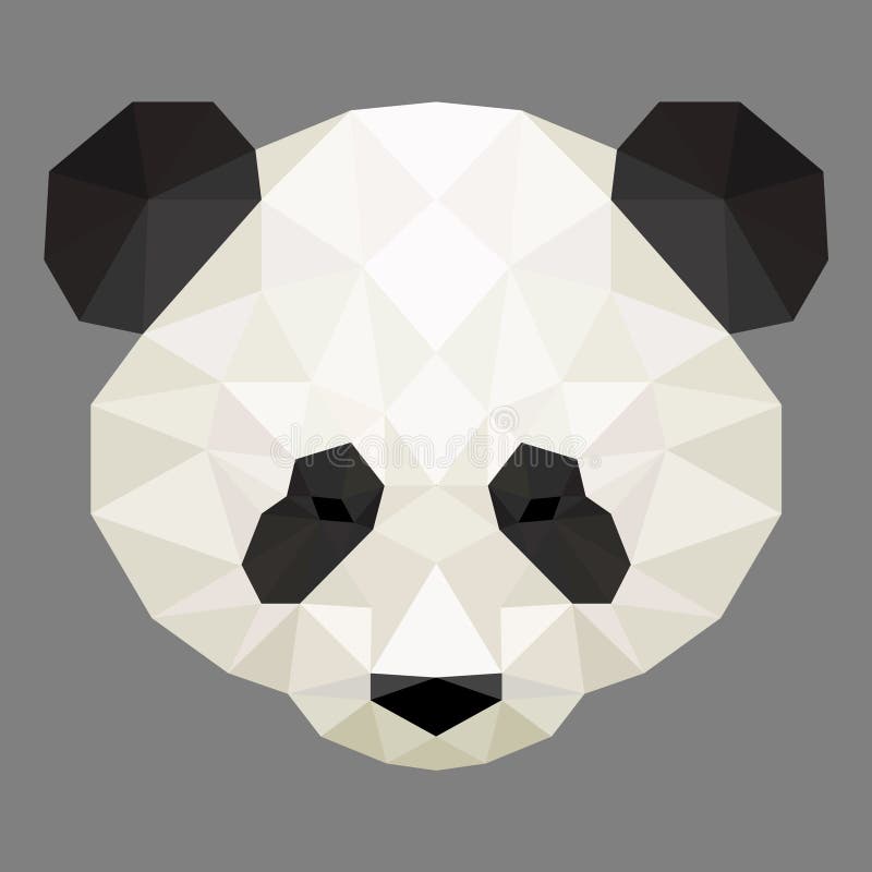 Polygonaler Panda, Abstraktes Geometrisches Tier Des Polygons, Vektor ...