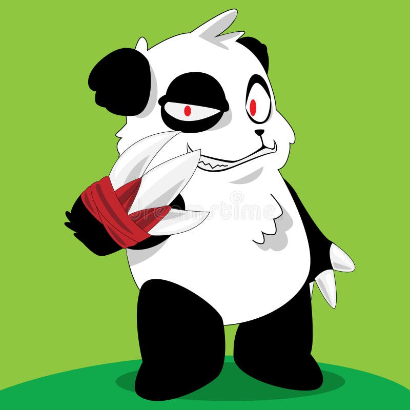 Panda do assassino ilustração do vetor. Ilustração de insano - 42407324