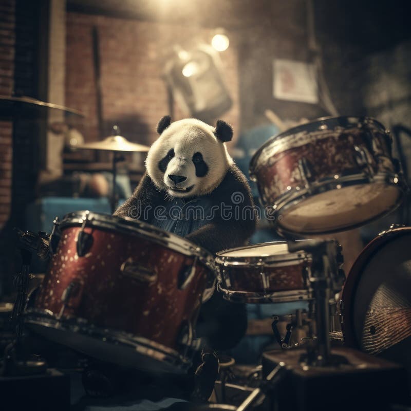 Panda Drumming Stock Illustrations – 17 Panda Drumming Stock ...