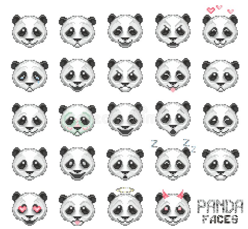 Panda emoticon stock vector. Illustration of emoticon - 82221505