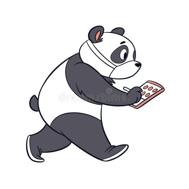 Pandas Exciting Animation Adventure Stock Photo - Illustration of ...
