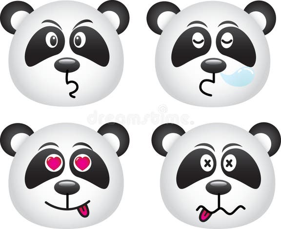 Panda expressions stock vector. Illustration of angry - 15247396