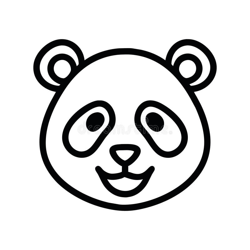 Panda face icon stock vector. Illustration of conservation - 295540049