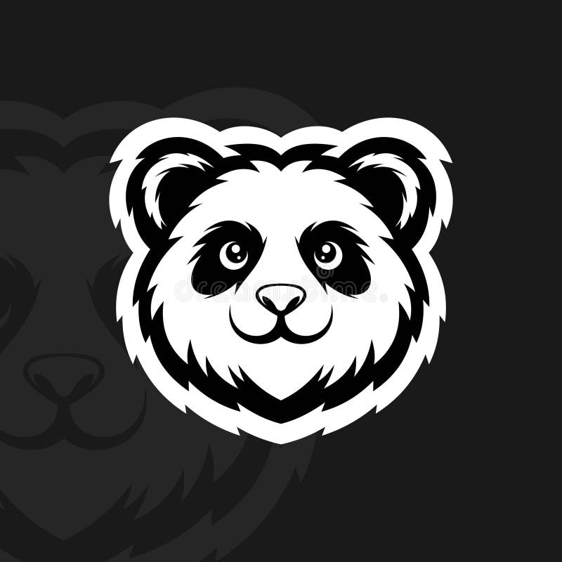 Panda Face Mascot Esport Logo Design Vector Stock Vector - Illustration ...