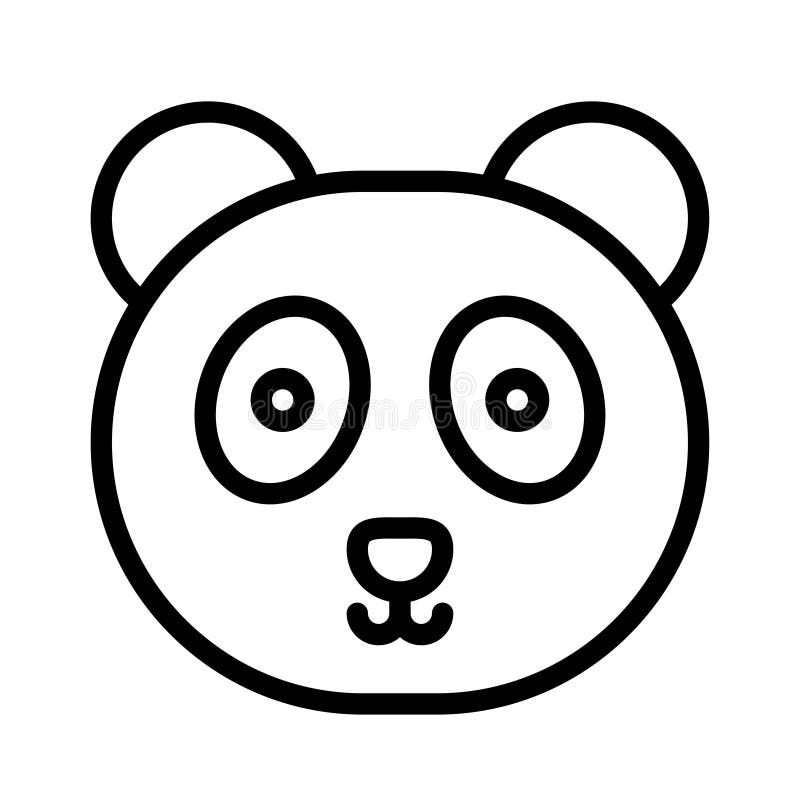 Panda Face Vector, Chinese Lunar New Year Filled Icon Stock Vector ...