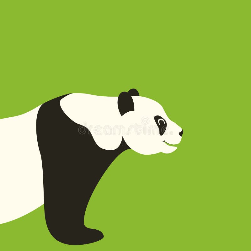 Panda Face Vector Illustration Flat Style Profile Stock Vector ...