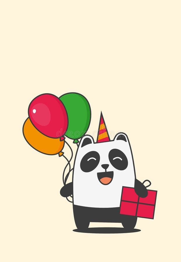 Panda with Flag. Flat Style Design - Vector Stock Vector - Illustration ...