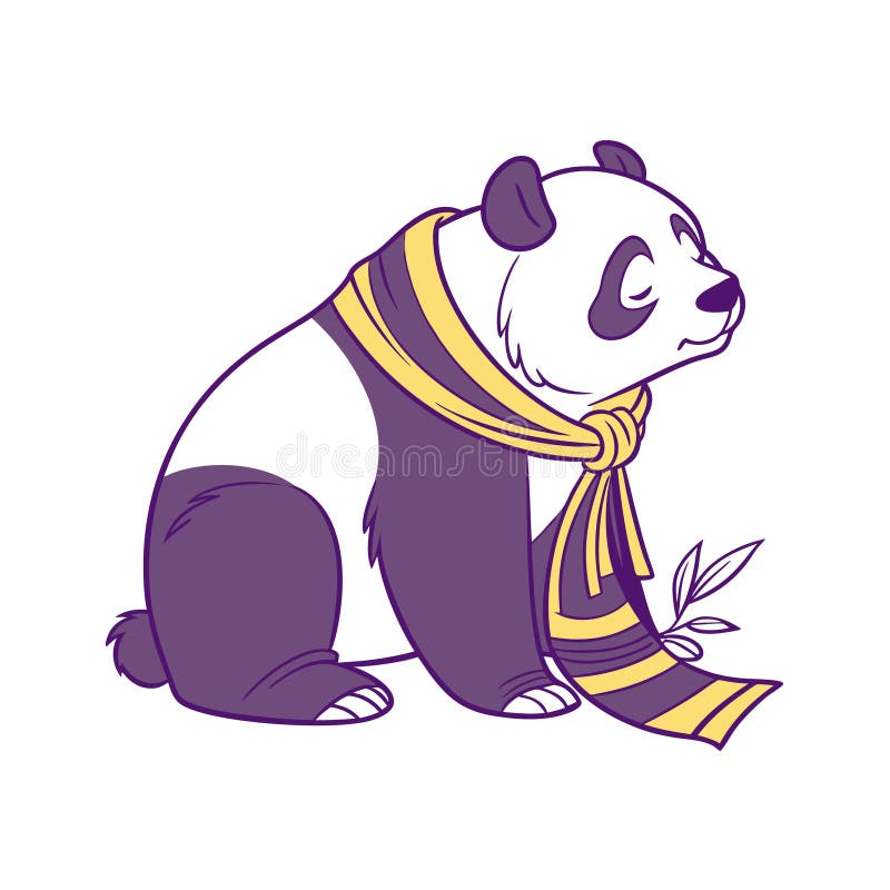 Panda Focused on Video Editing Stock Image - Illustration of vibrant ...