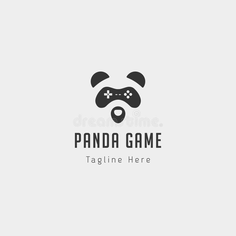 Panda Game Logo Design Template Animal Concept Controller Stock Vector ...