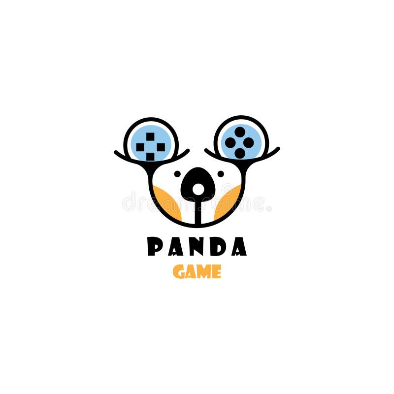 Panda Game Logo Face Vector Design Illustration Stock Vector ...