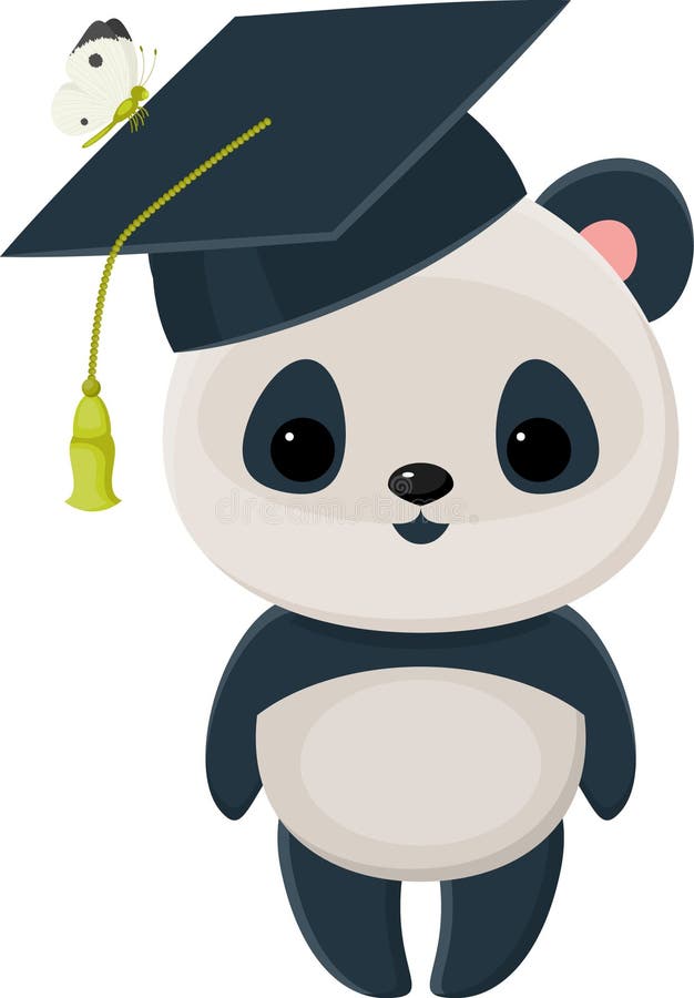 Panda graduada ilustración del vector. Ilustración de acortar - 45137589