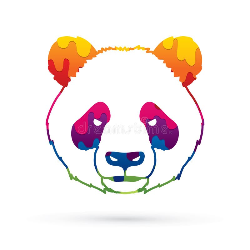 Panda head face front view stock vector. Illustration of ears - 88486937