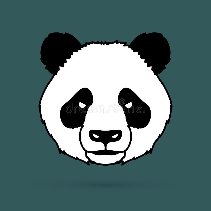 Panda head face front view stock vector. Illustration of icon - 88487074