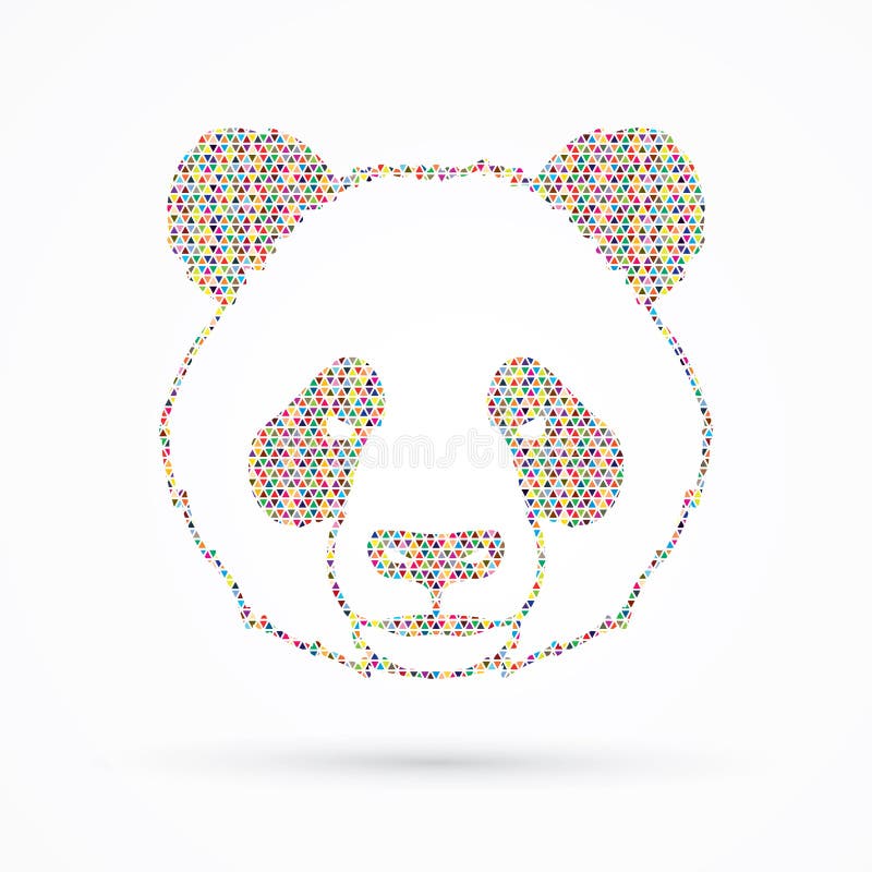 Panda head face front view stock vector. Illustration of mascot - 88487057