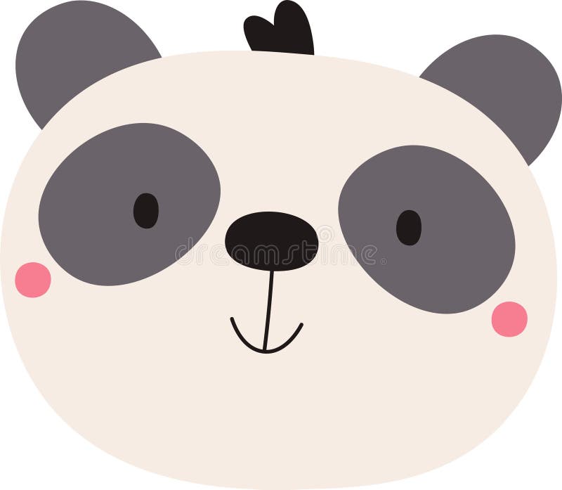 Panda Head Hand Drawn stock illustration. Illustration of face - 329376408