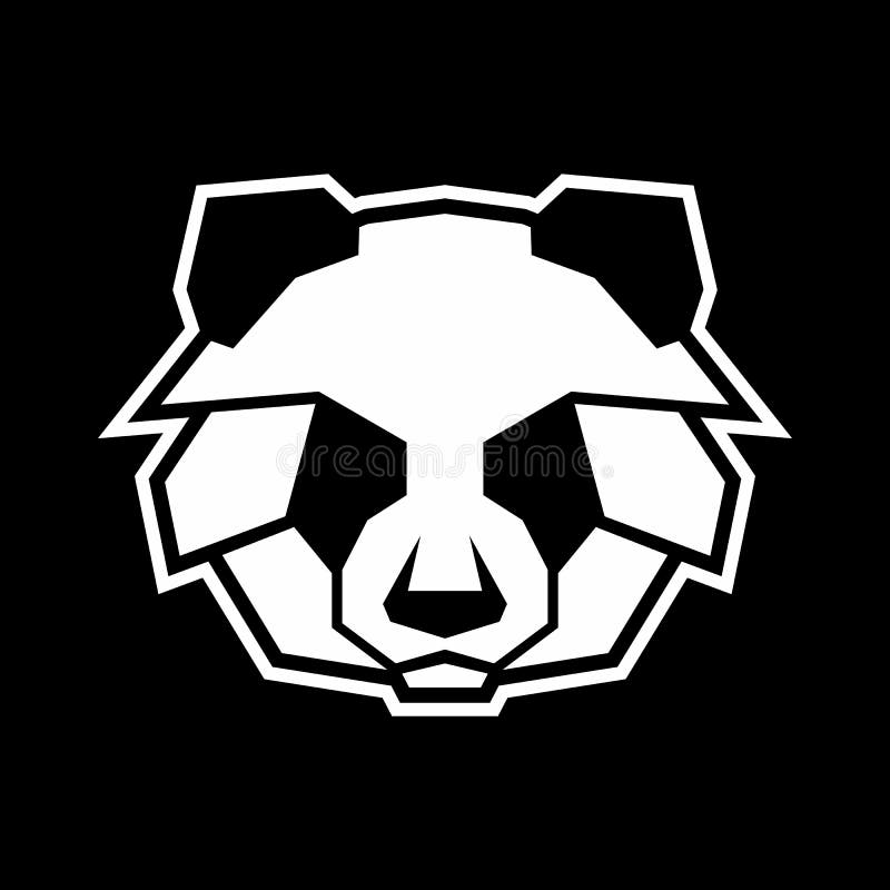 Panda Head Logo Design Vector Stock Vector - Illustration of angry ...